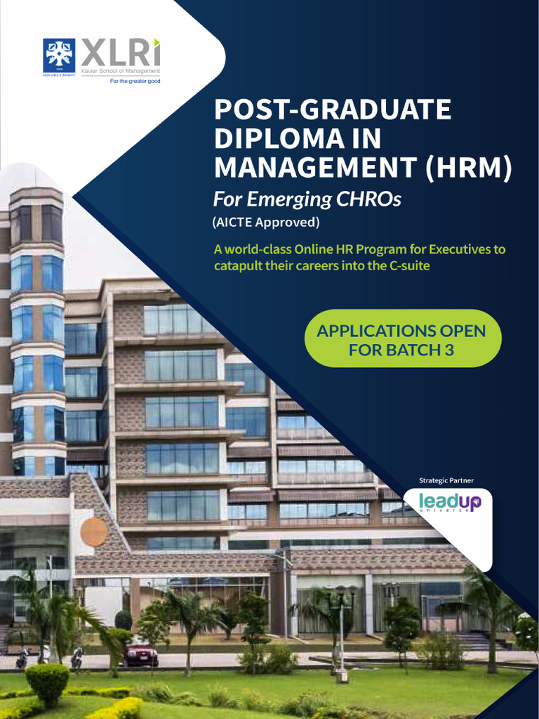 Xlri PGDM HRM For Emerging Chros - Batch 3 | PDF