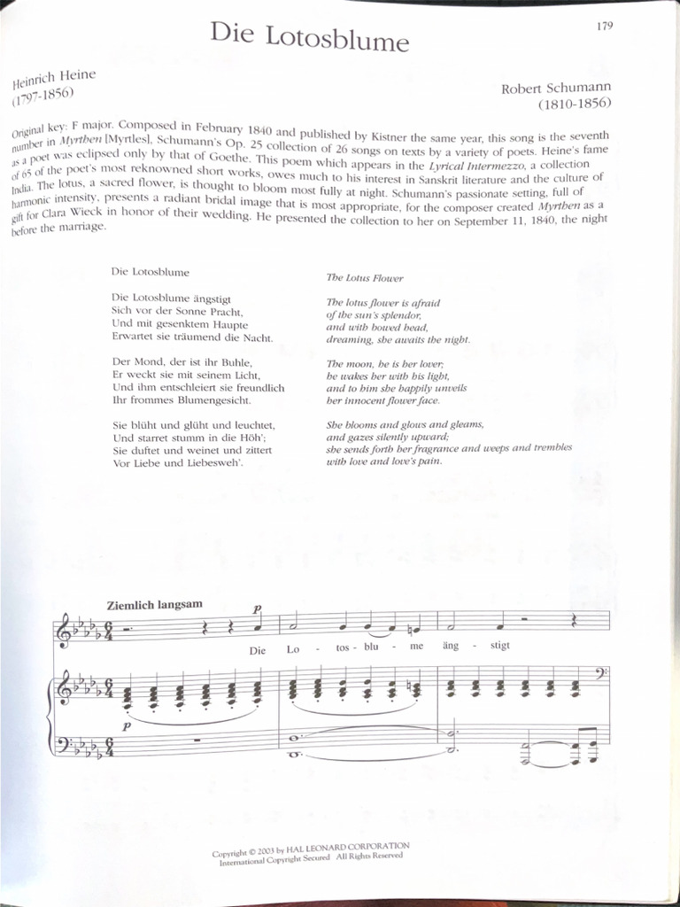 5 Die Lotosblume D Flat | PDF