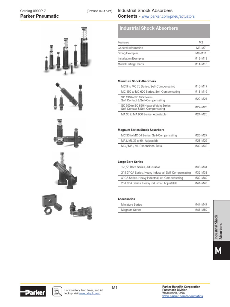 Industrial Shock Absorbers Overview | PDF | Force | Mechanical Engineering