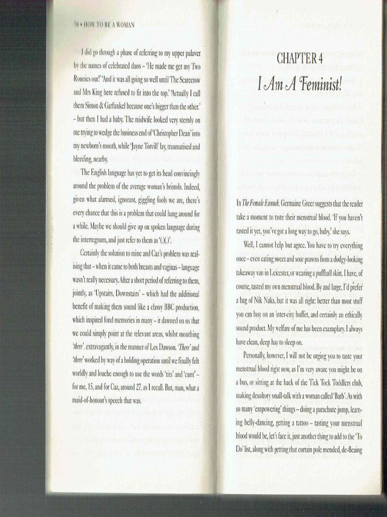 Moran - How To Be A Woman - I Am Feminist | PDF