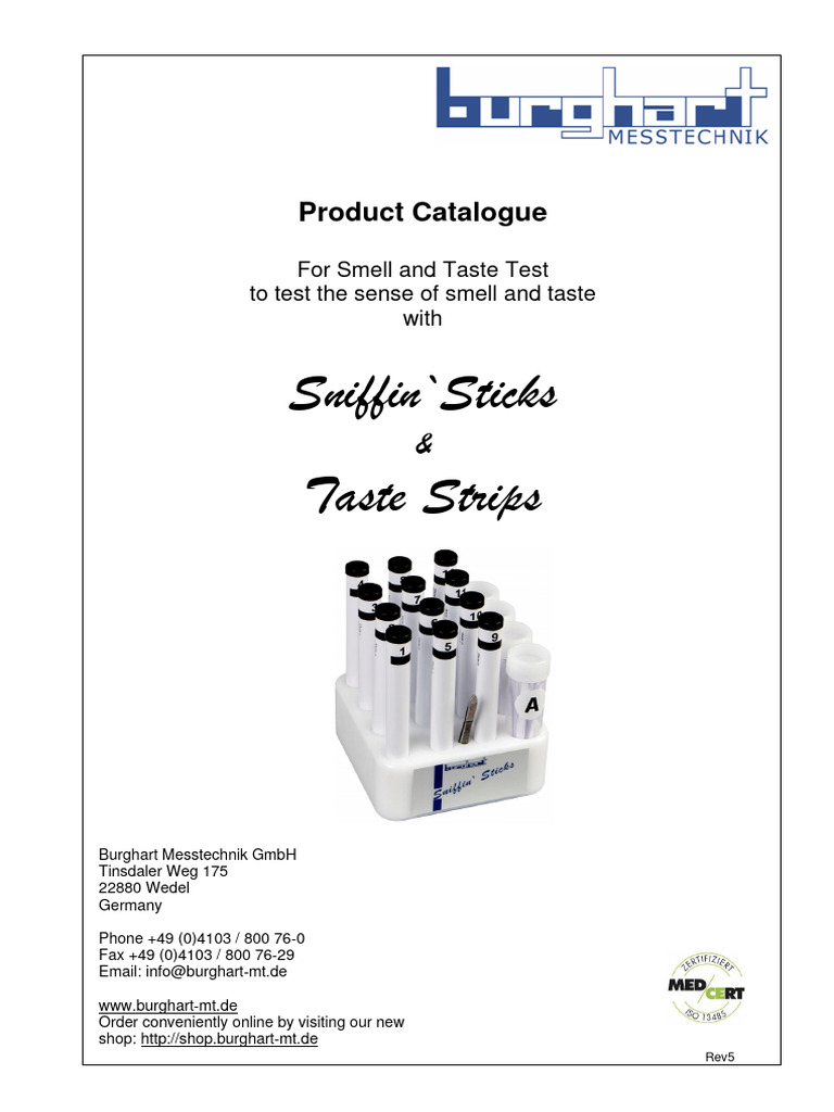 En - Product Catalogue Sniffin Sticks Rev5 - 43 | PDF | Taste | Odor