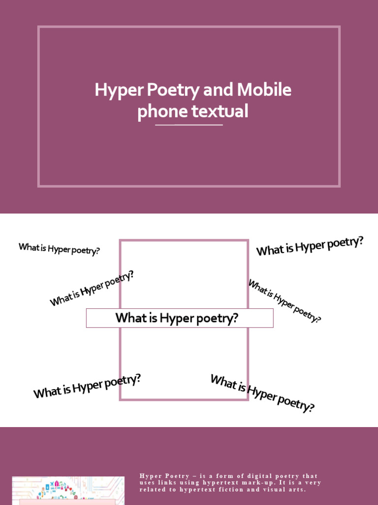 Hyper Poetry and Mobile Phone Text Tula | PDF | Poetry | Rhyme