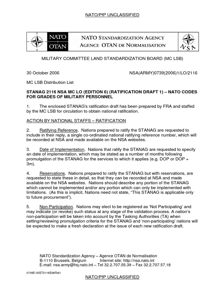 NATO Military Personnel Grade Codes | PDF | Military Rank | Brigadier General