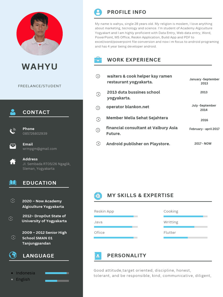 CV Wahyu - English | PDF | Computing | Software