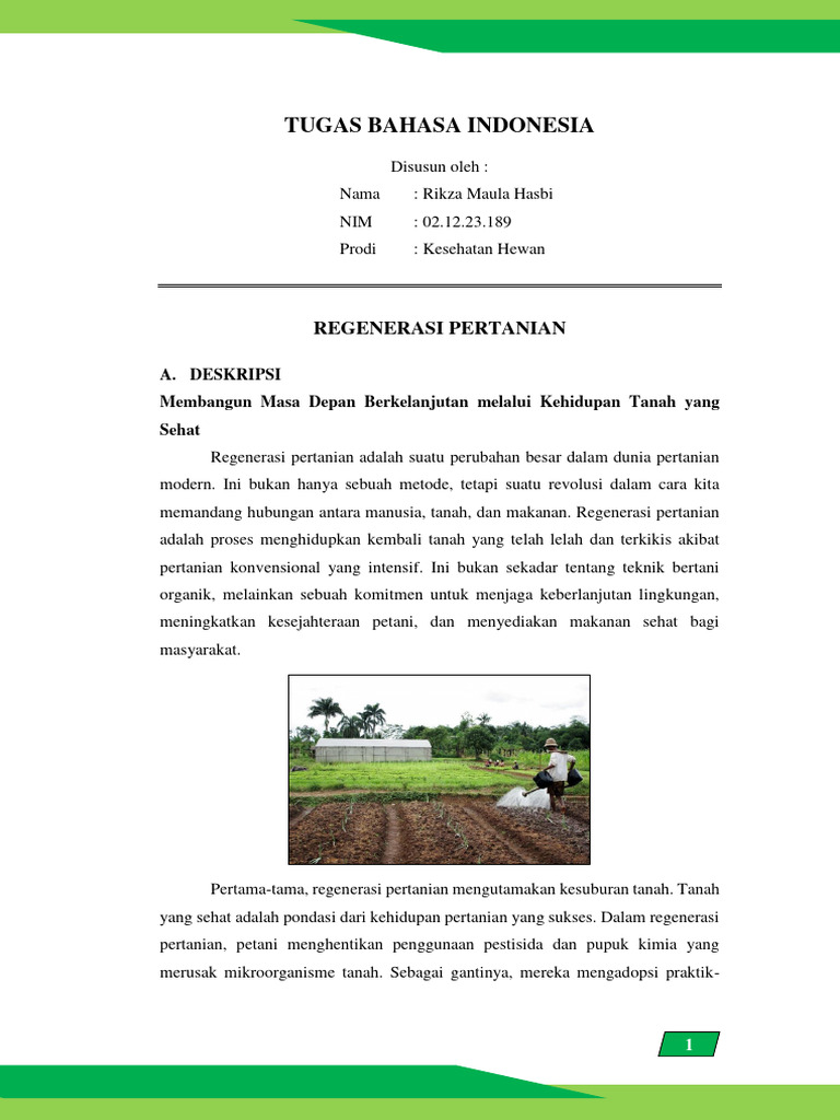 Regenerasi Pertanian untuk Keberlanjutan | PDF | Kesehatan Holistik ...