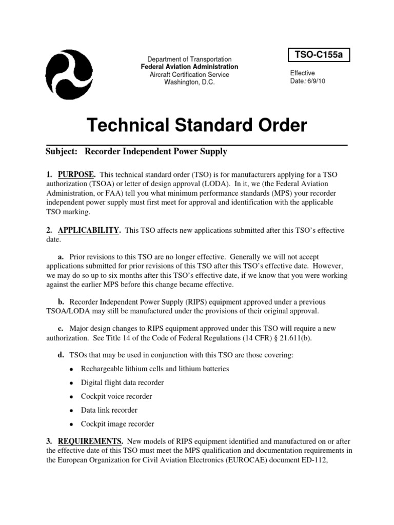TSO C155a | PDF | Aviation