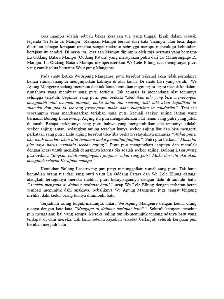 Legenda Goa Mampu | PDF