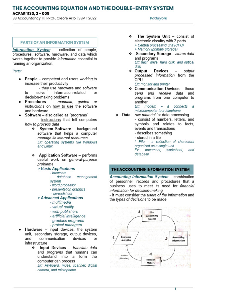 2 - The Accounting Equation and The Double-Entry S - 230908 - 213322 | PDF | Debits And Credits ...