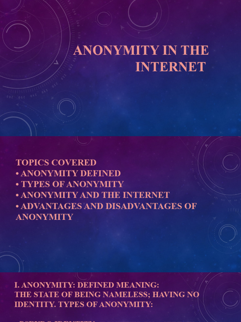 Anonymity in The Internet | PDF | Computer Security | Security