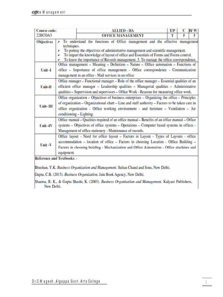 Unit 1-2 Office Management | PDF | Mail | Communication