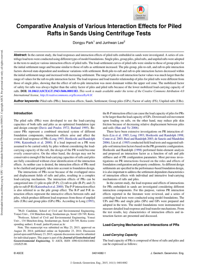 (Asce) GT 1943-5606 0001183 | PDF | Deep Foundation | Centrifuge