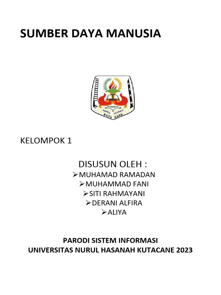 Sumber Daya Manusia (Kel.1) | PDF | Bisnis | Pengembangan Diri