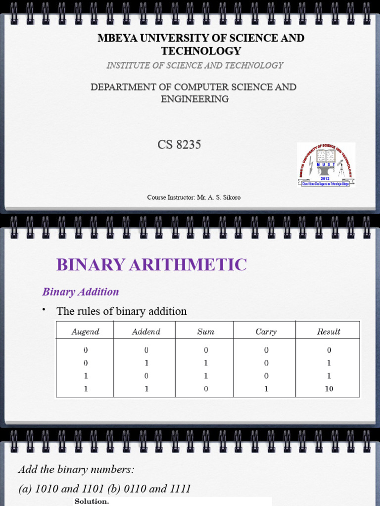 Arithmetic Op CompEng 110903 | PDF | Subtraction | Binary Coded Decimal