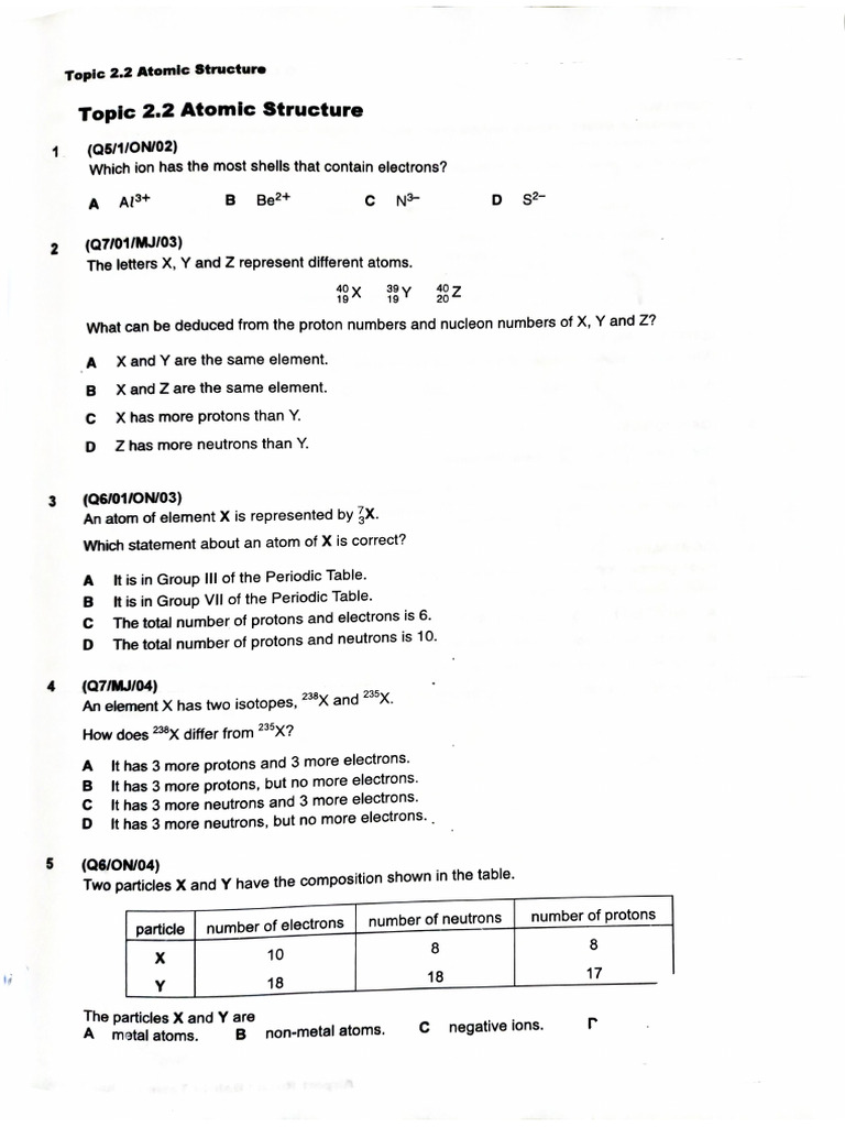 Atomic Structure | PDF