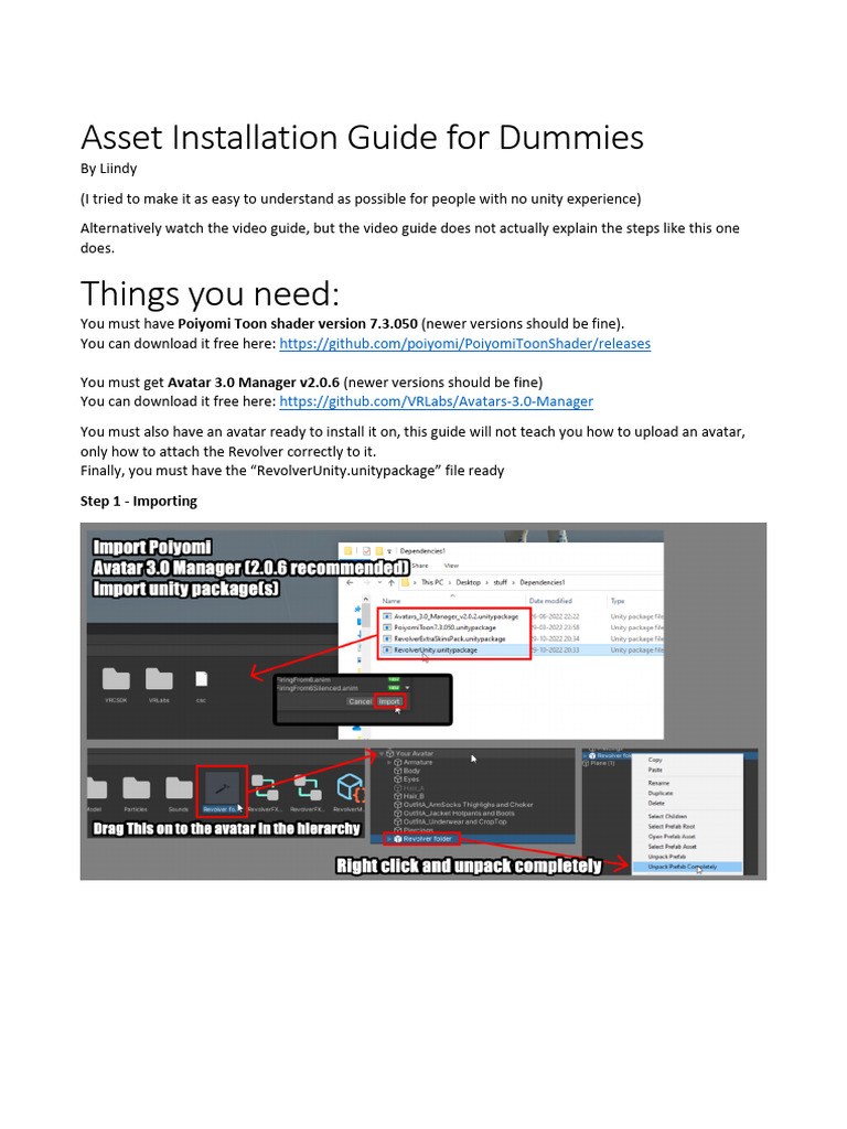 Beginner's Guide to Unity Asset Setup | PDF