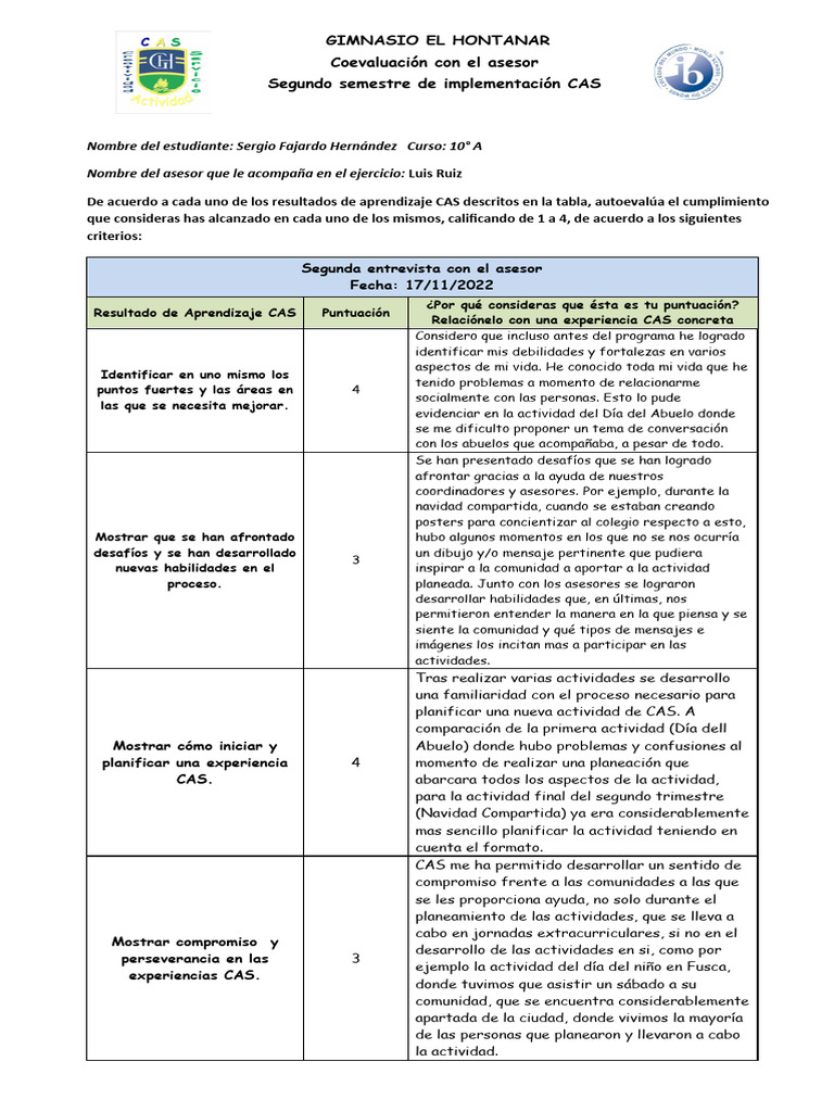 Segunda Entrevista Con El Asesor 2023 | PDF | Planificación