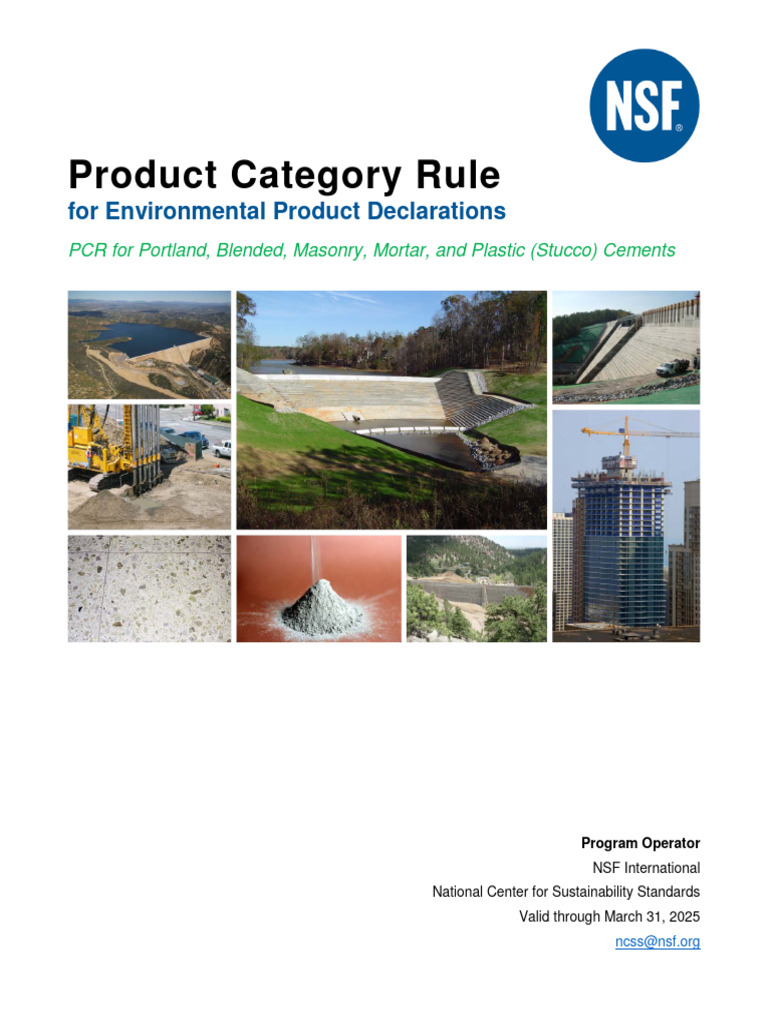 PCR Portland Cement 2020 | PDF | Cement | Life Cycle Assessment