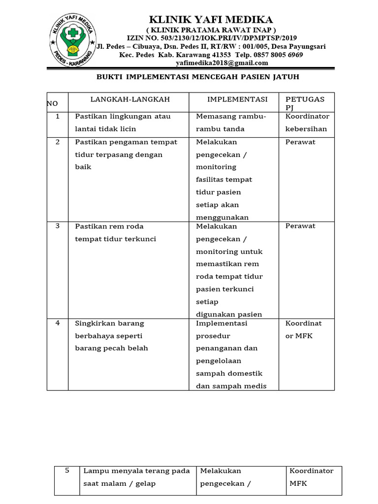 Implementasi Pencegahan Pasien Jatuh | PDF