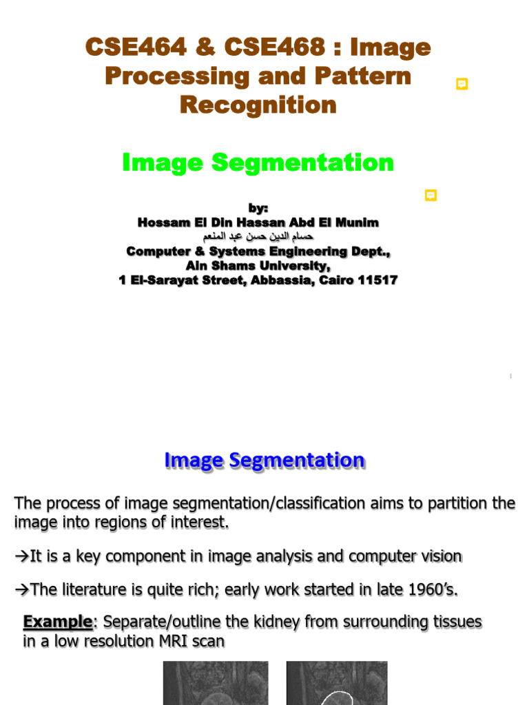 03 - Image Segmentation | PDF | Image Segmentation | Normal Distribution