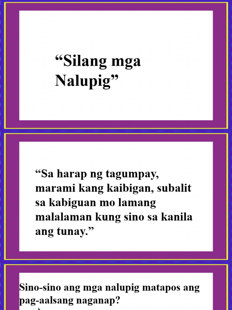 Silang Mga Nalupig - Siyang Na Dapat Sisihin | PDF