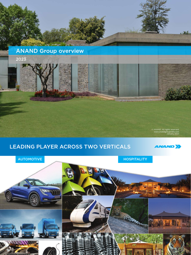 ANAND Corporate Presentation Jan 2023 | Download Free PDF | Car ...