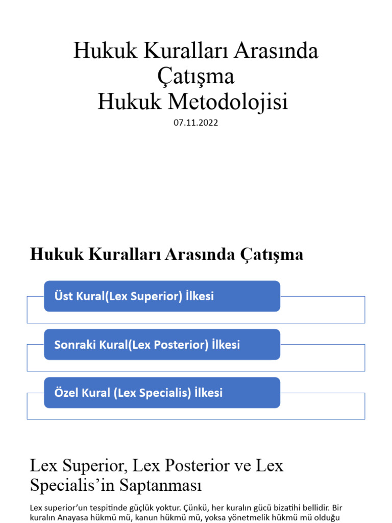 Hukuk Metodolojisi Ders 9 | PDF