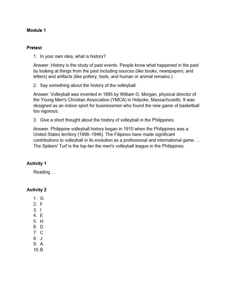 Module 1 PE4 Answer | PDF