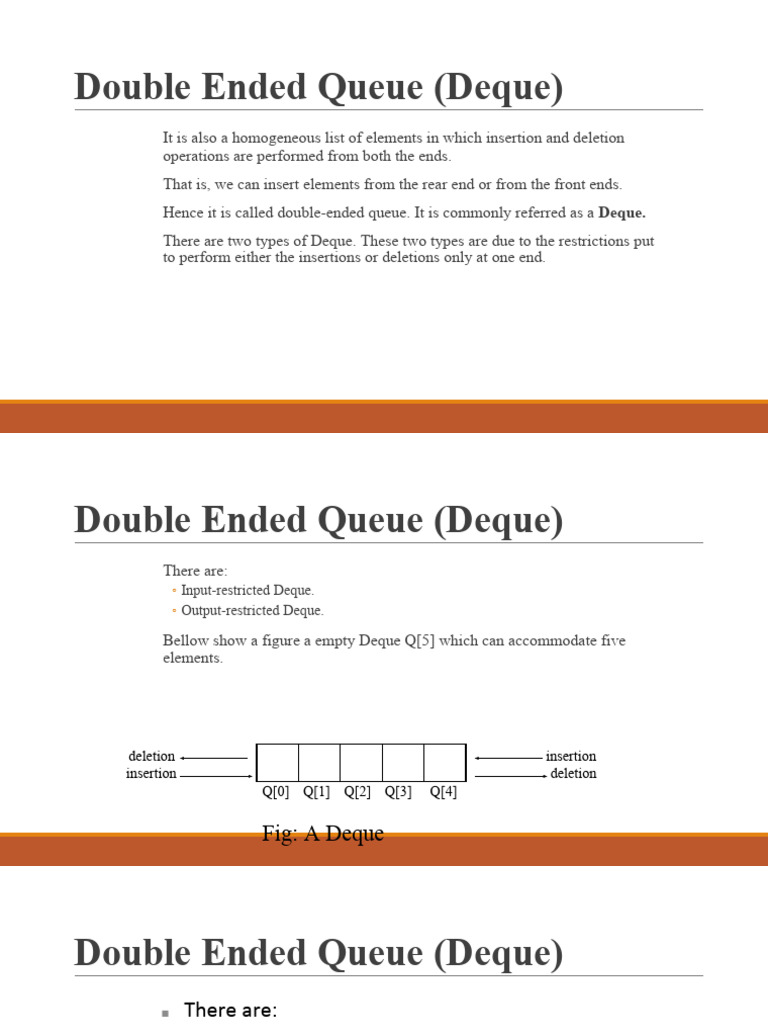 Deque | PDF | Algorithms And Data Structures | Computer Science Deque | PDF | Algorithms And Data Structures | Computer Science