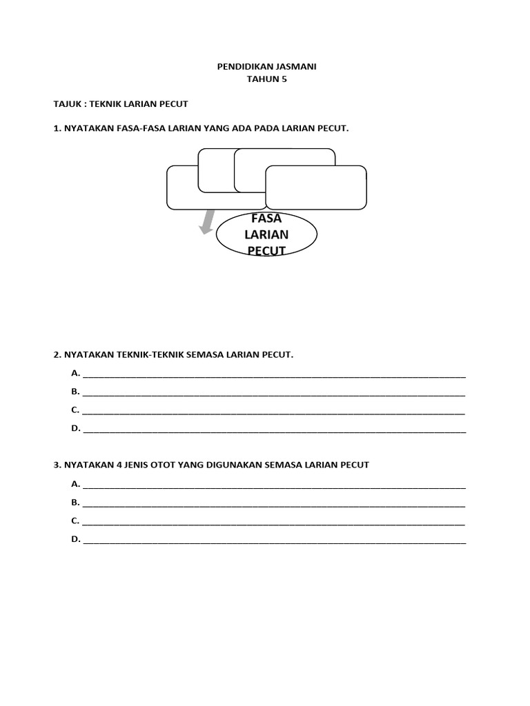 Pendidikan Jasmani Tahun 5 | PDF