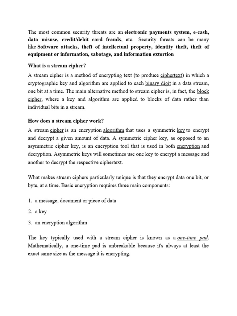 Understanding Stream Ciphers | PDF | Cryptography | Encryption