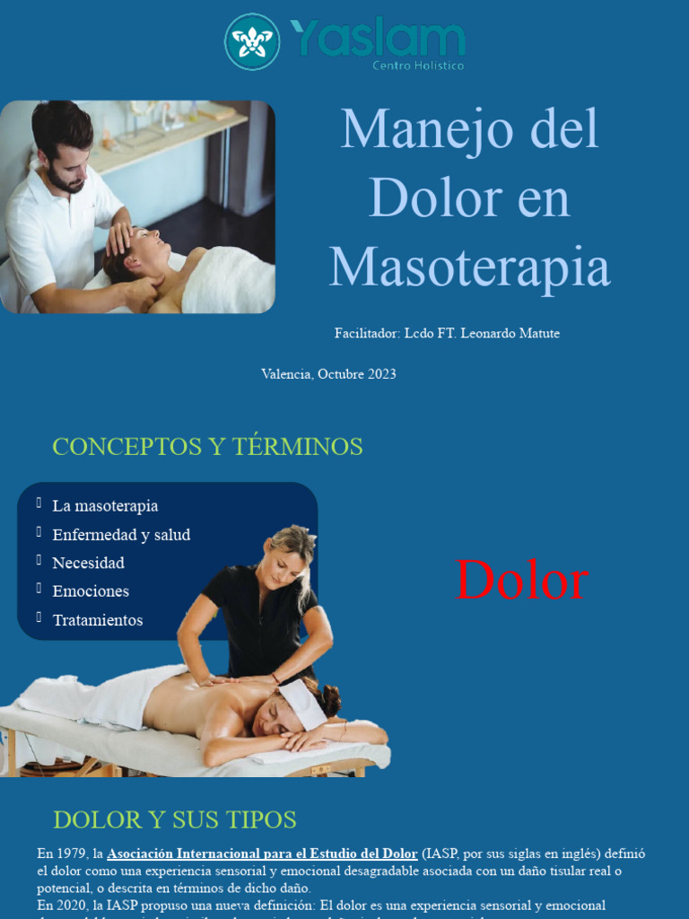 MASOTERAPIA para El Dolor | PDF | Dolor | Medicina CLINICA