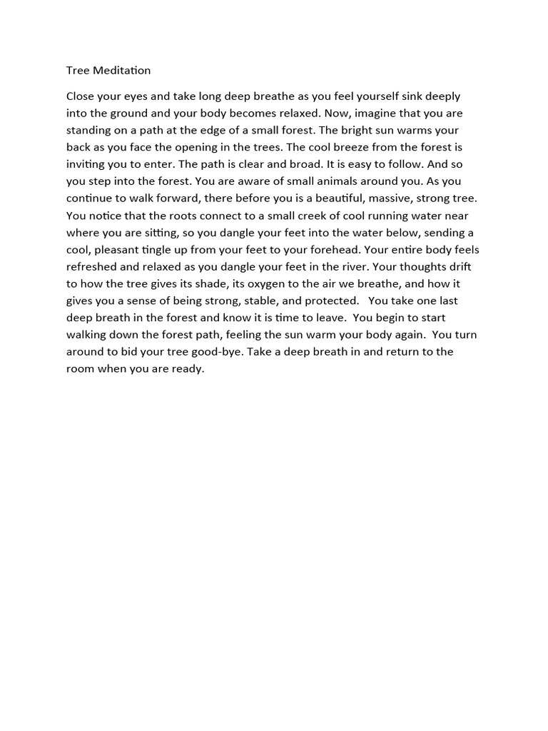 Tree Meditation | PDF