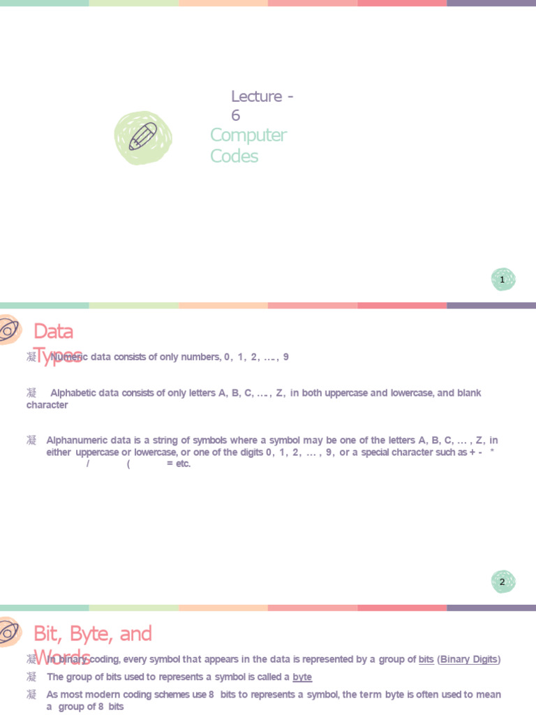 Lec 6 | PDF | Binary Coded Decimal | Bit Lec 6 | PDF | Binary Coded Decimal | Bit