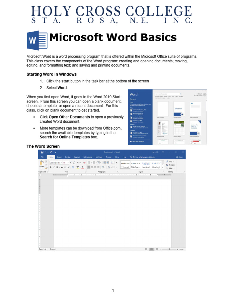 Word Basics | PDF | Microsoft Word | Cursor (User Interface) Word Basics | PDF | Microsoft Word | Cursor (User Interface)