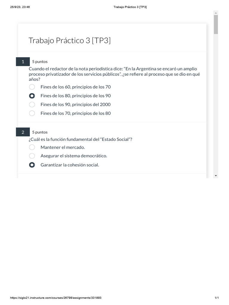 Trabajo Práctico 3 (TP3) | PDF