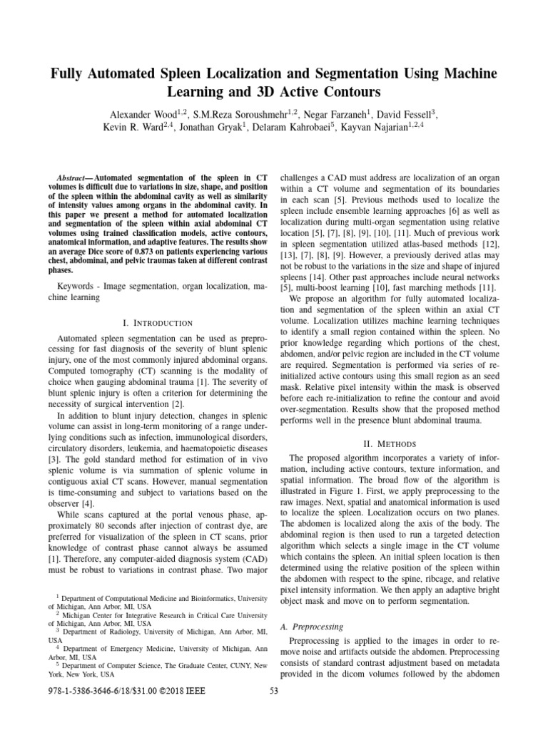 Spleen Segmentation | PDF | Ct Scan | Image Segmentation