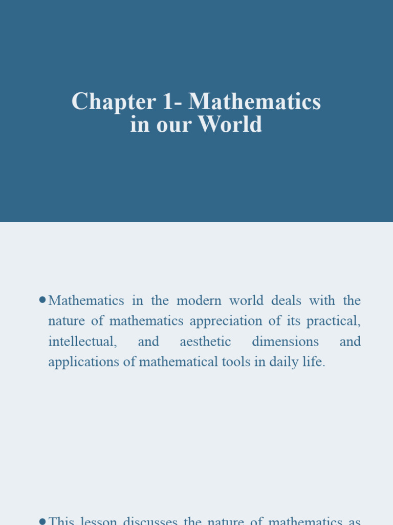 Lesson 1 The Nature of Mathematics | PDF | Pattern | Mathematics Lesson 1 The Nature of Mathematics | PDF | Pattern | Mathematics