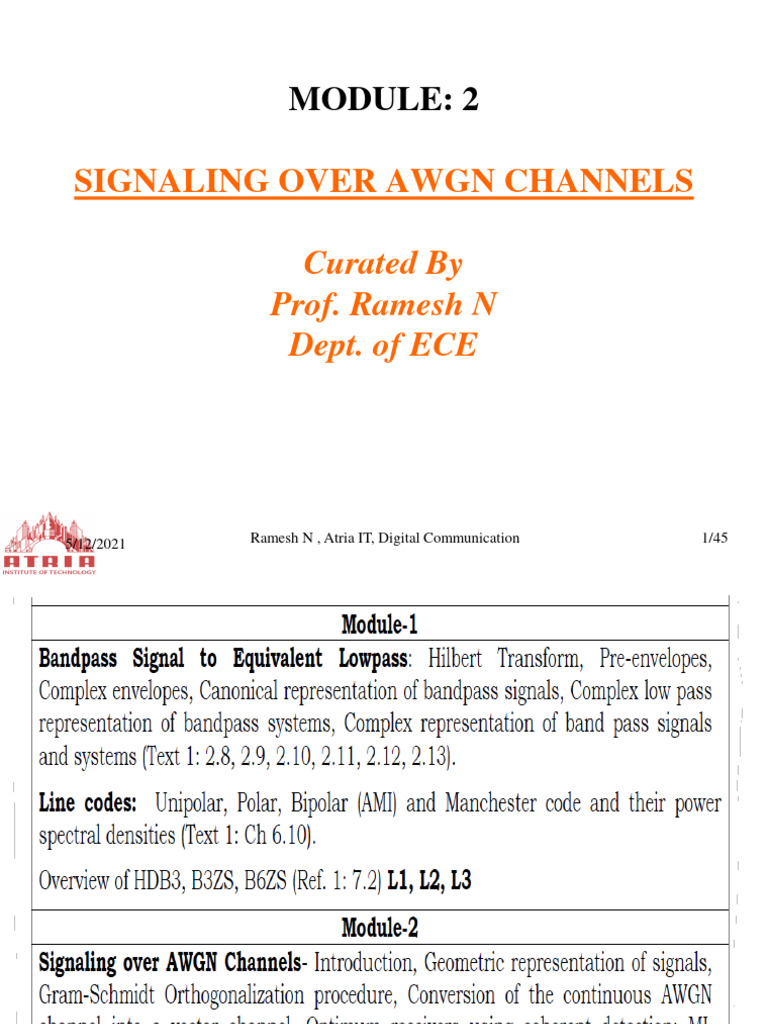 DC Module 2 PPT RN | PDF | Euclidean Space | Normal Distribution