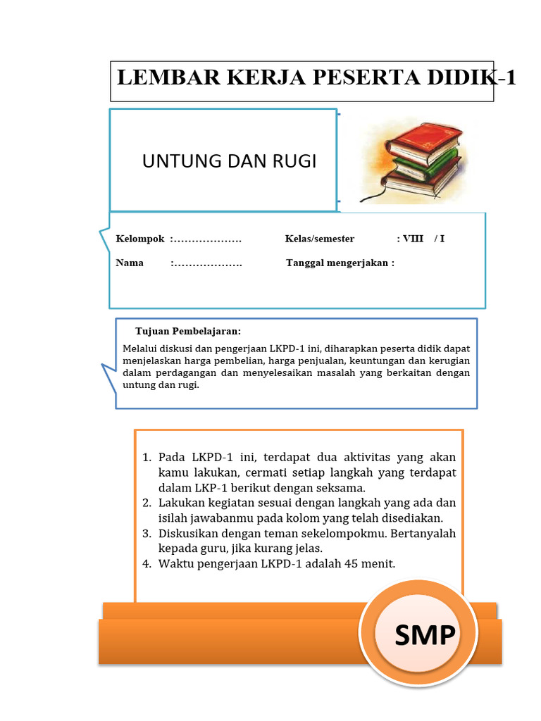 LKPD 1 | PDF | Game & Aktivitas | Griya & Taman