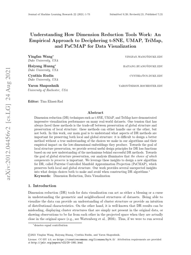 Understanding How Dimension Reduction Tools Work: An Empirical Approach ...
