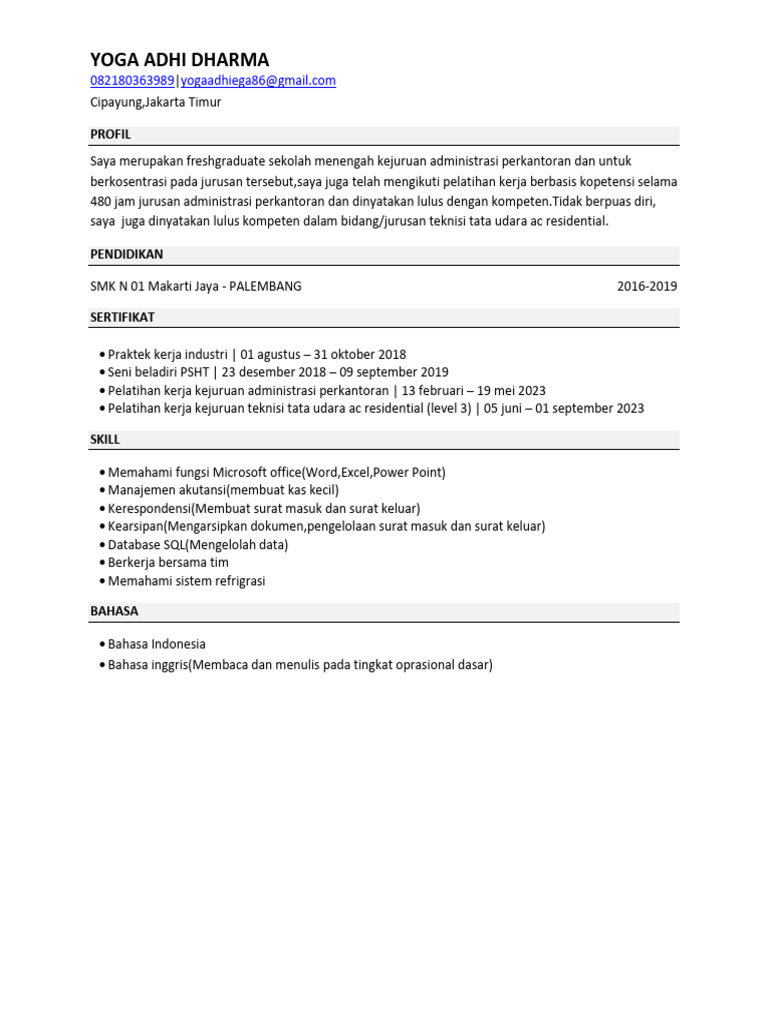 CV Mentahan | PDF
