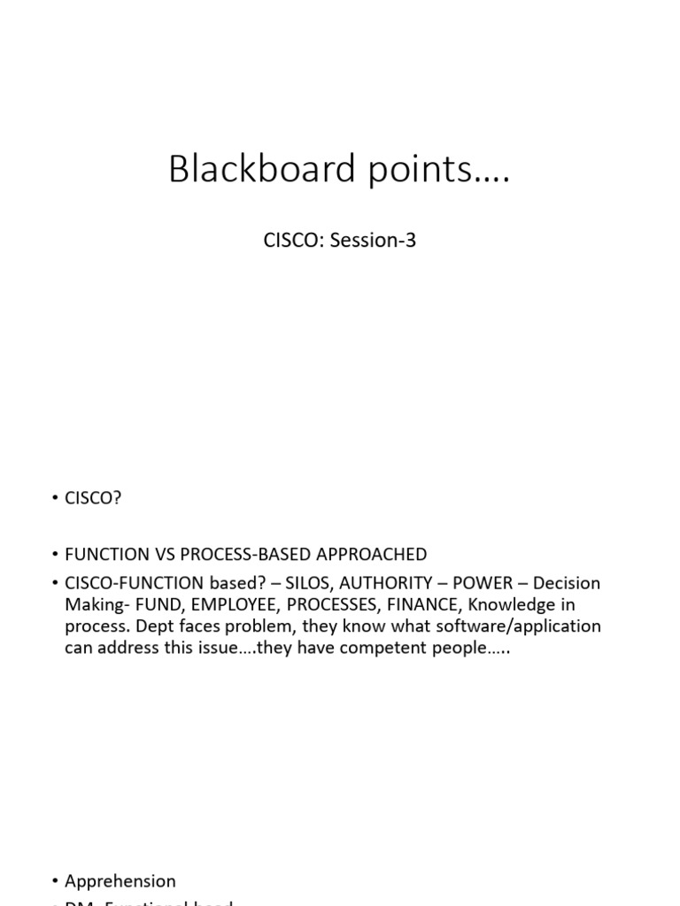 S3 Cisco Blackboard Points Pdf Enterprise Resource Planning Information Technology 