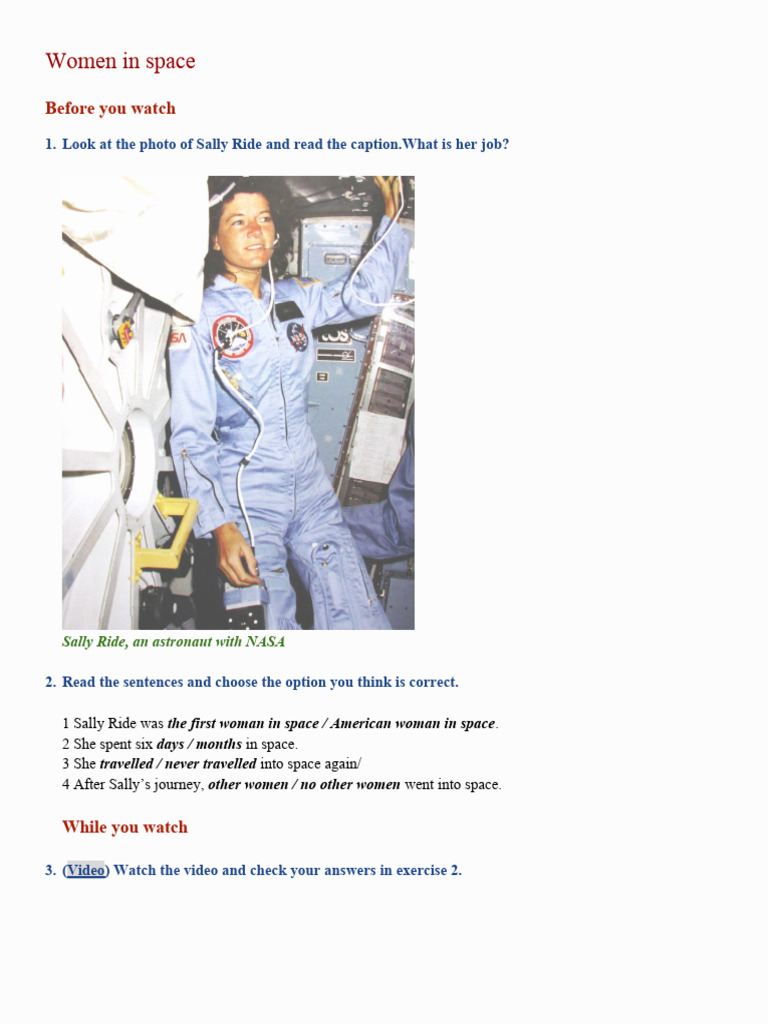 Women in Space | PDF | Astronauts | Nasa