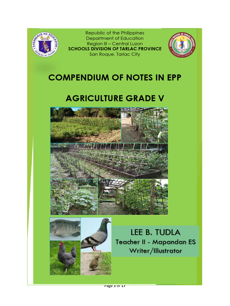 Compendium of Notes in Epp Agri Grade 5 A4 1 | PDF