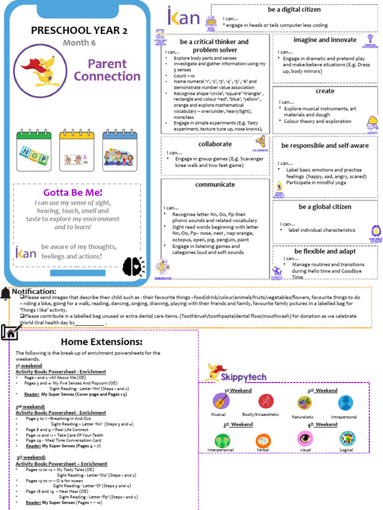 01 Psy 2 Parent Connection Month 6 | PDF | Thought | Creativity