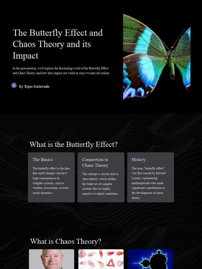Butterfly Effect Presentation | PDF | Chaos Theory | Fractal