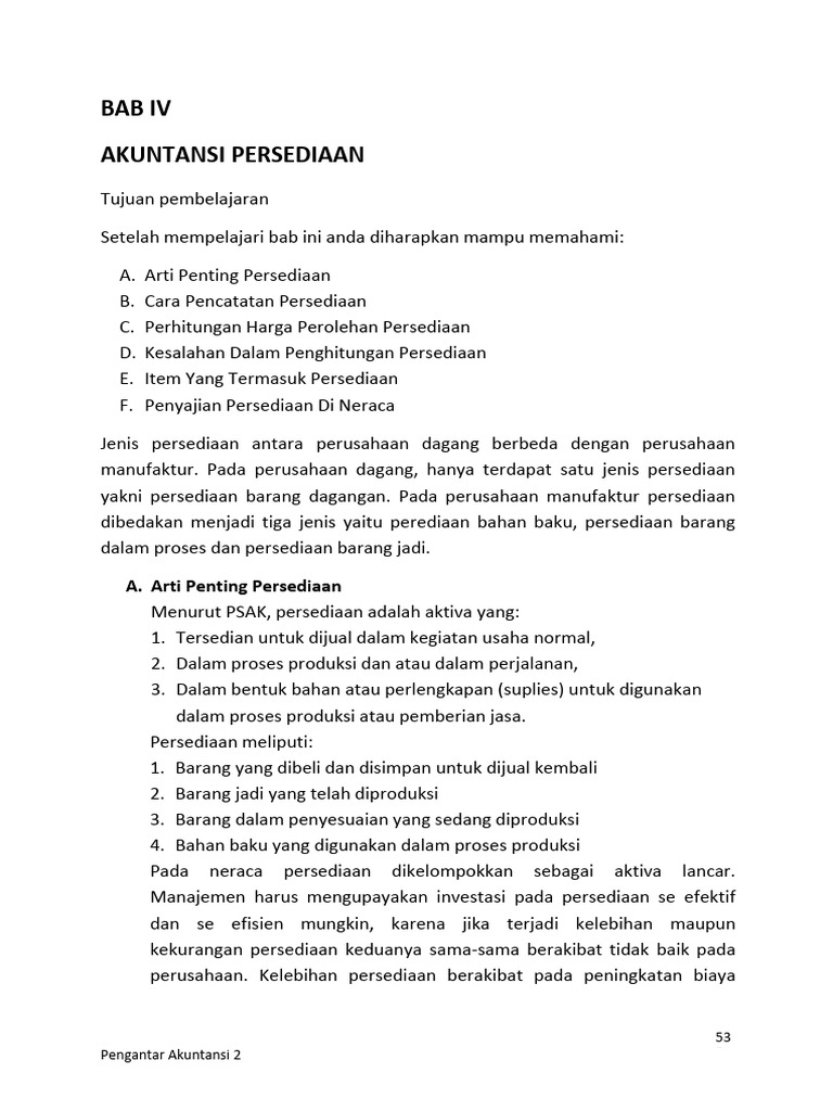 Akuntansi Persediaan | PDF