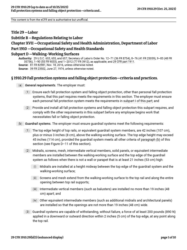 7-2 - CFR 1910 (SubPart D - 1910.29) | PDF 7-2 - CFR 1910 (SubPart D - 1910.29) | PDF