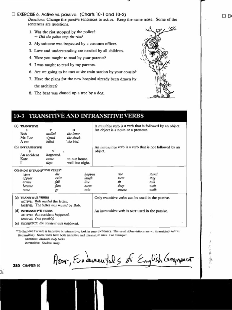 Transitive & Intransitive - Azar | PDF