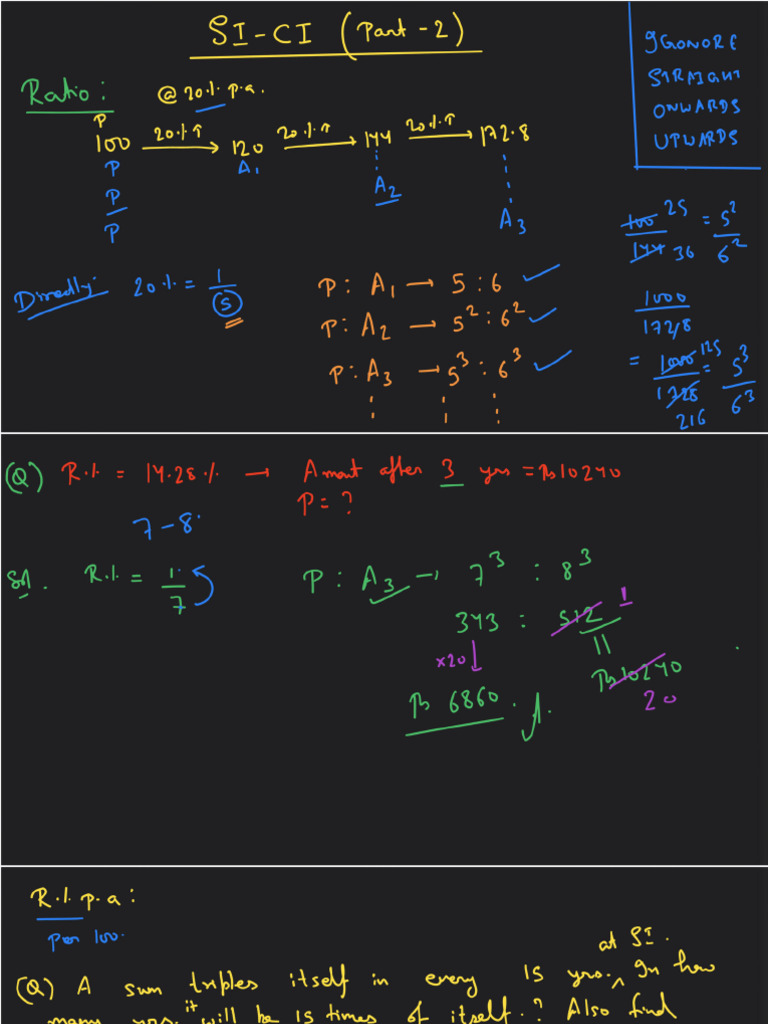 Simple Interest Compound Interest Installments Episode 3 With Anno | PDF
